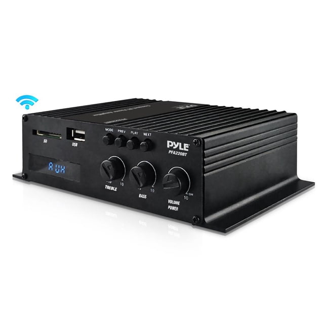 PYLE PFA220BT - Compact Bluetooth Power Amplifier - Desktop Home Audio ...