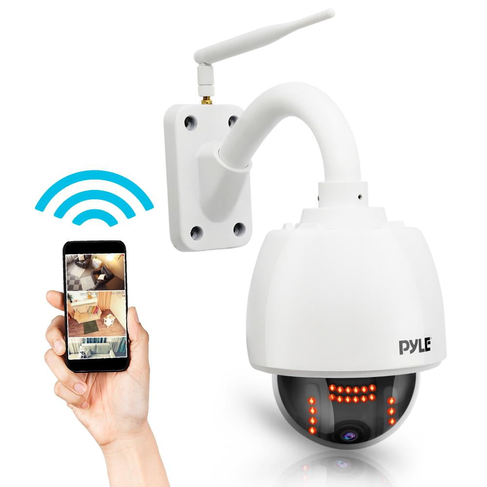 PYLE PIPCAMHD47 - Weatherproof HD Hi-Res IP Camera - 4x Optical Zoom ...