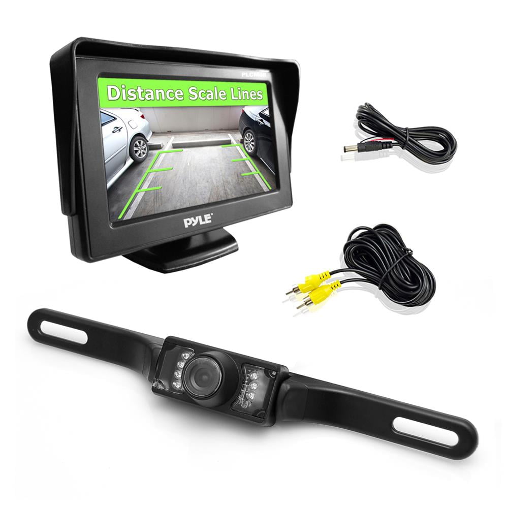 PYLE PLCM46 - Backup Rear View Car Camera Monitor Screen System Kit ...