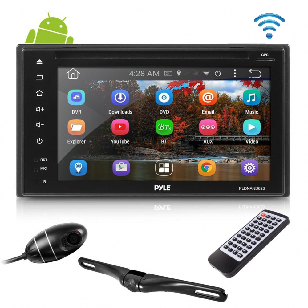 PYLE PLDNAND623 - Android Stereo Receiver & Dual Camera System, HD DVR ...