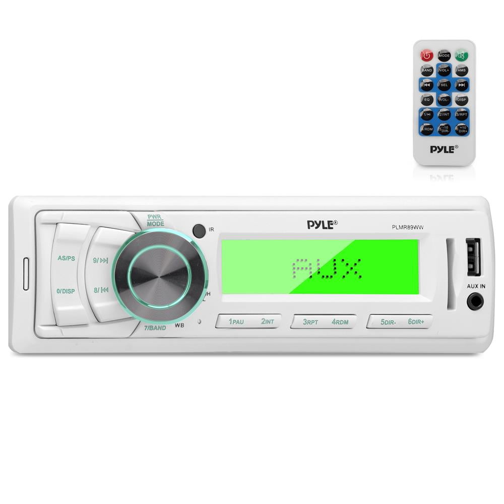PYLE PLMR89WW - Stereo Radio Headunit Receiver, Aux (3.5mm) MP3 Input ...