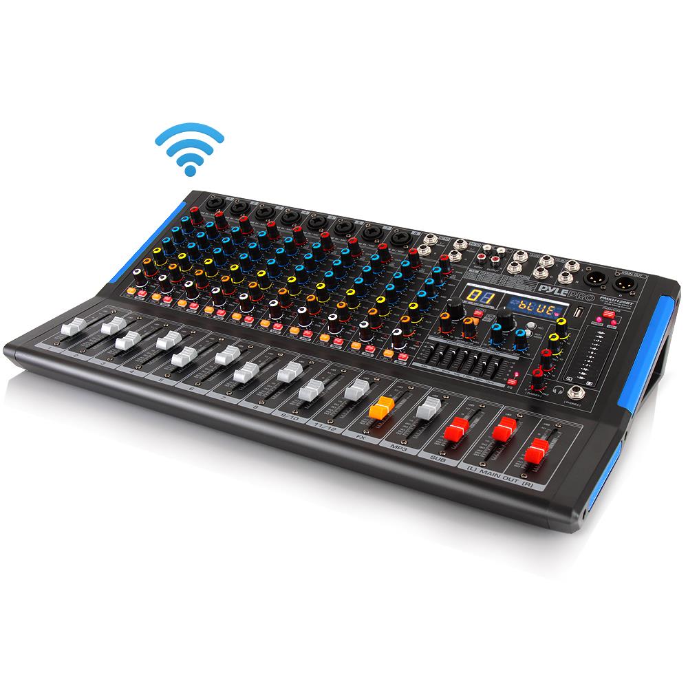 Pyle PMXU63BT - 6-Ch. Bluetooth Studio Mixer - DJ Controller Audio ...