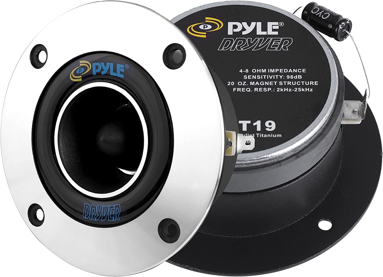 PYLE-PRO 1”Car Audio Speaker Tweeter -300 Watt High Power Super ...