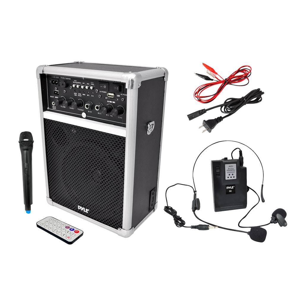 PYLE PRO PWMA170 Dual Channel 400W Wireless PA System USB/SD w/ 2 ...