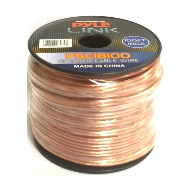 PYLE PSC18100 - 18 Gauge 100 ft. Spool of High Quality Speaker Zip Wire ...