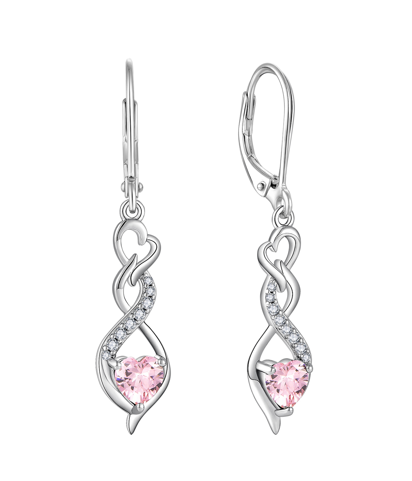 cocojewelry Red Pink Triple Heart Earrings Valentine's Day Gift ...