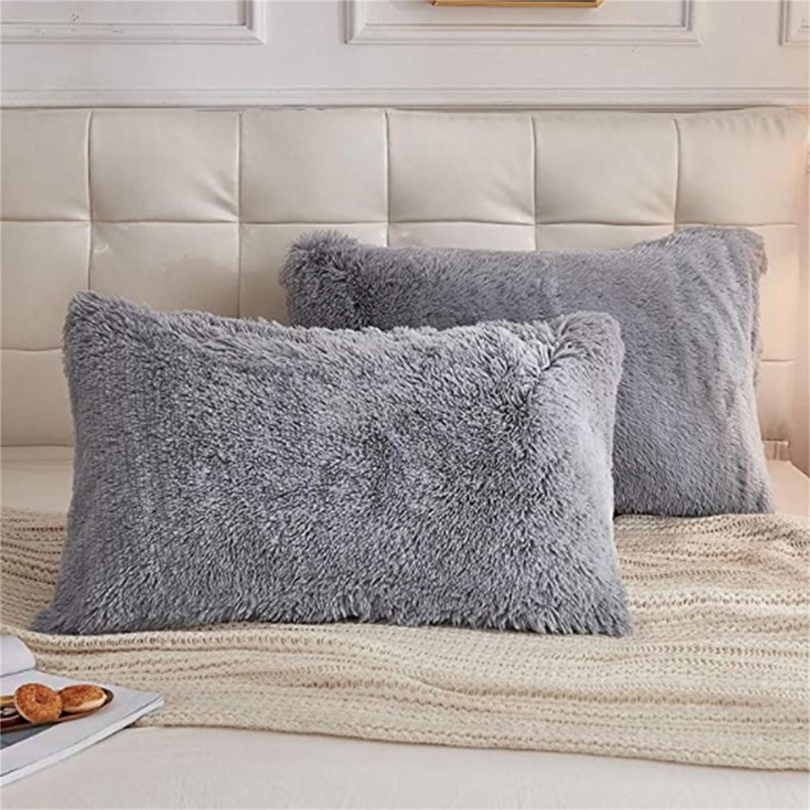 PYPESEEWY Clearance Cotton Queen Pillow Cases 2 Pack Soft Fluffy Pillow ...