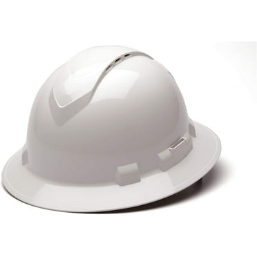 Bullard 33WHR Classic Hard Hat – White, Full Brim HDPE Hat with 6 Point ...