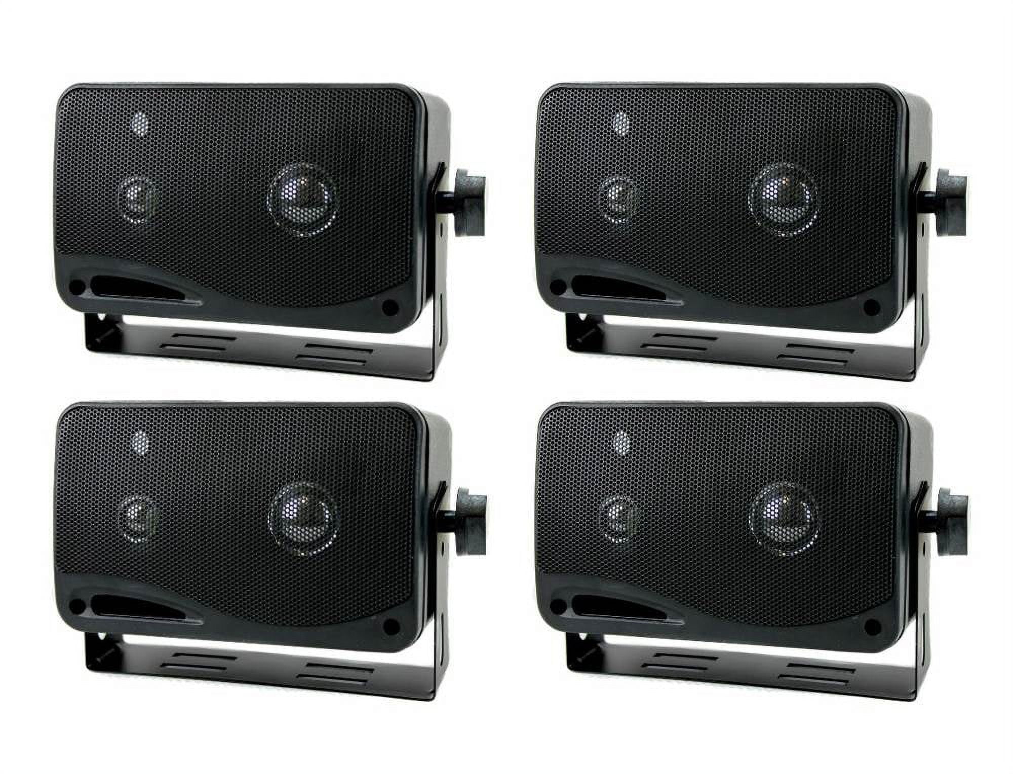 PYRAMID 2022SX 3.25" 200w 3-Way Mini Box Speakers System with Bass Sound - Walmart.com