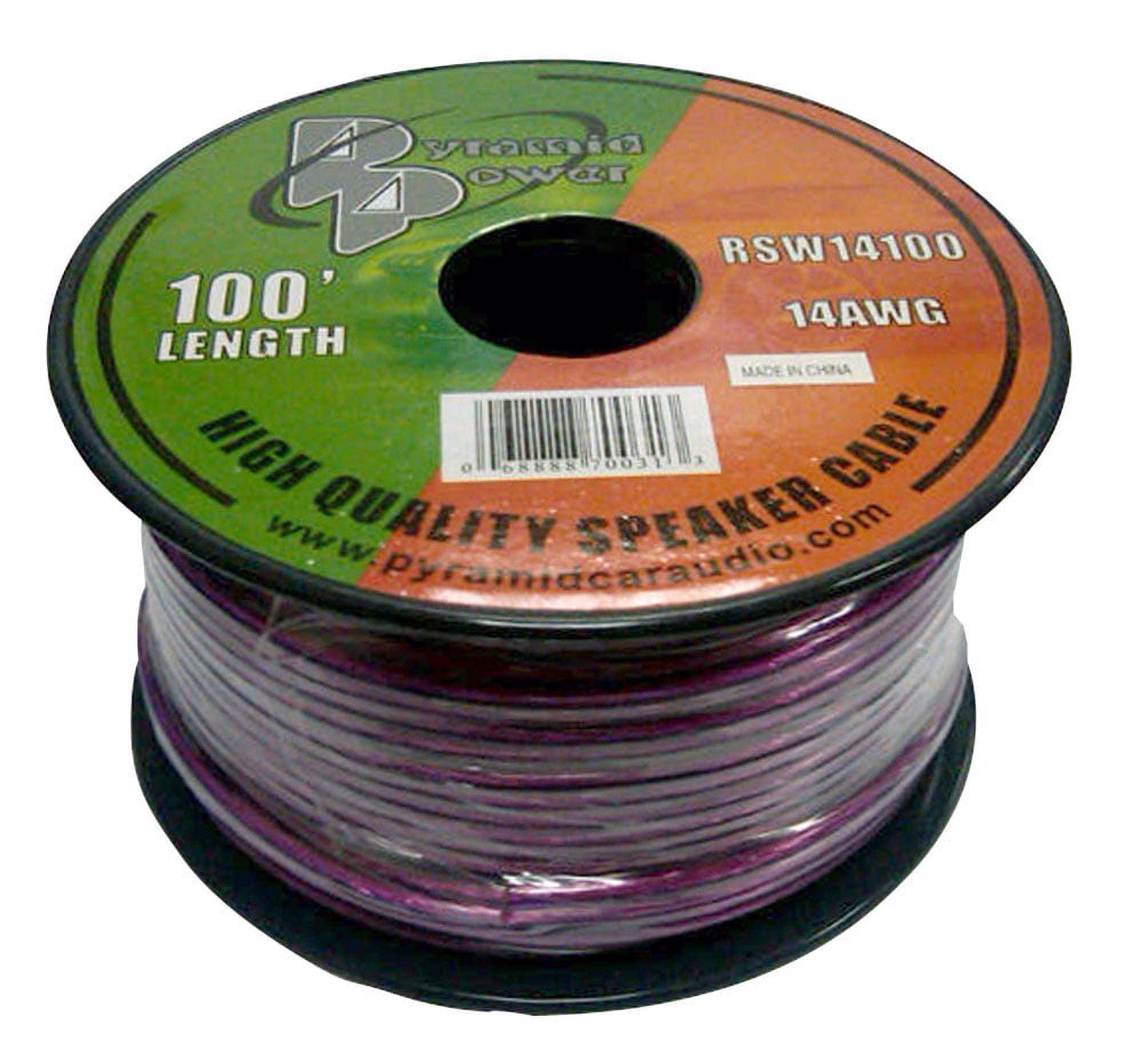 PYRAMID RSW14100 - 14 Gauge 100 ft. Spool of High Quality Speaker Zip ...
