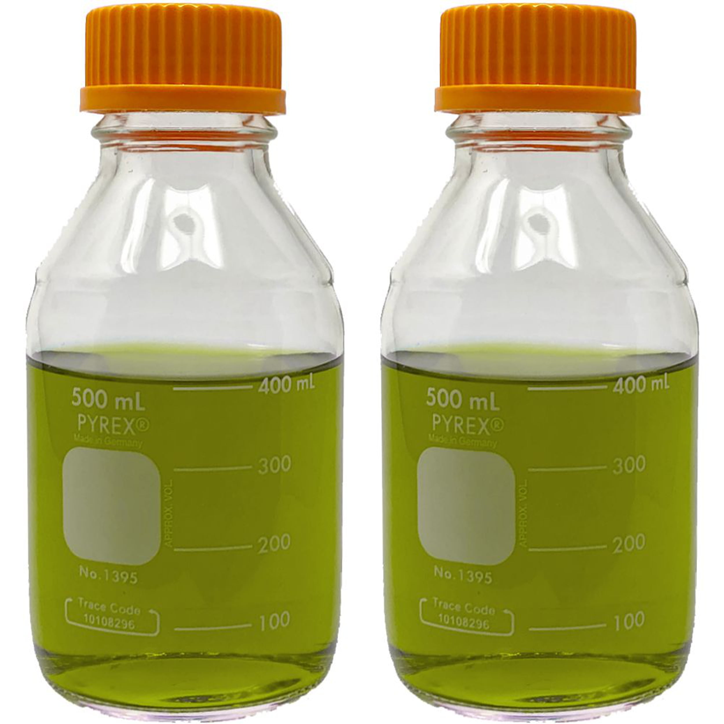PYREX #1395-500, 500ml Media Bottle, Round, GL45 Screw Cap (Pack of 2 ...