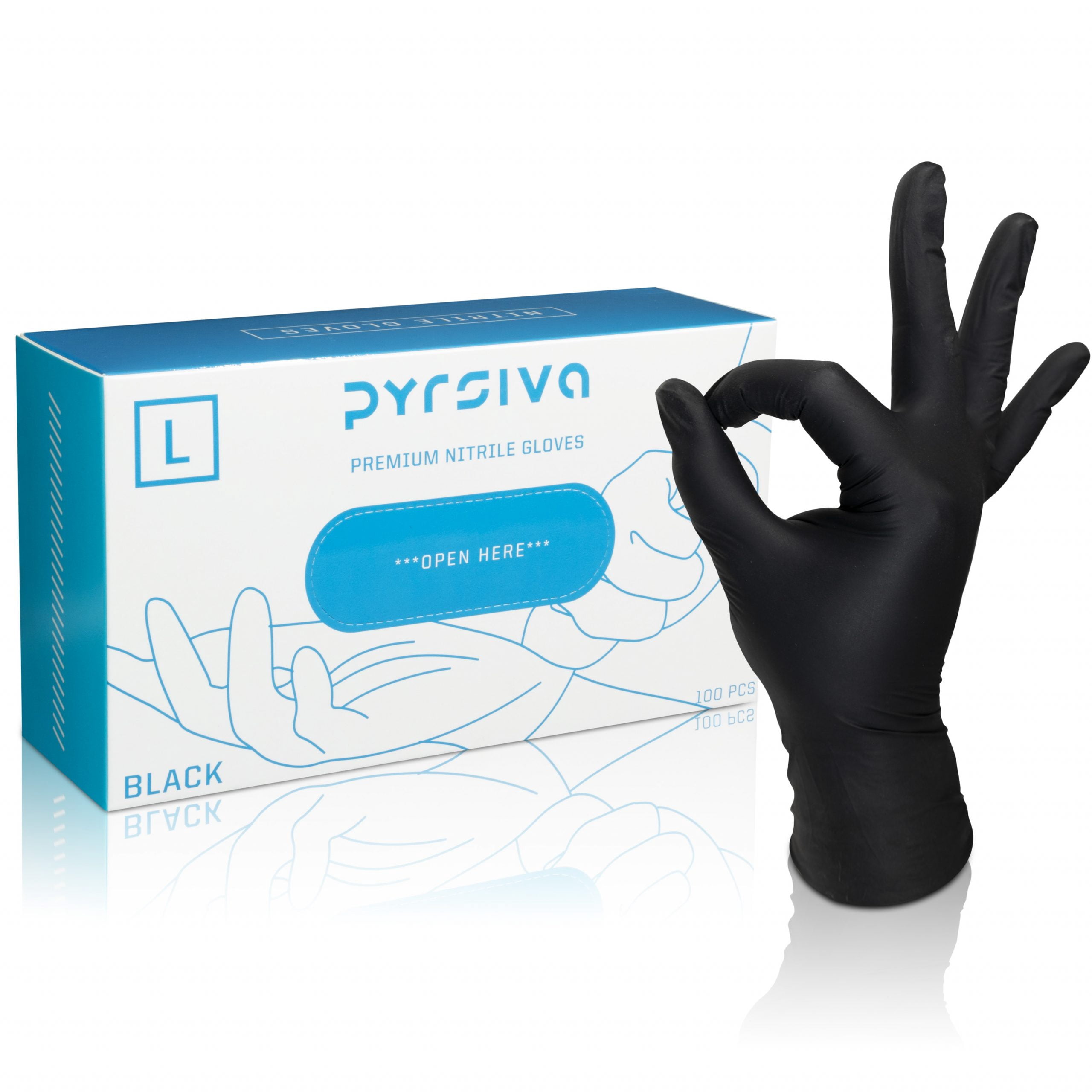 PYRSIVA MEDICAL Small Nitrile Gloves | 100Pcs Disposable Gloves for ...