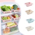 PYURTEP Fridge Organizer, Adjustable Pull Out Refrigerator Storage Bins ...