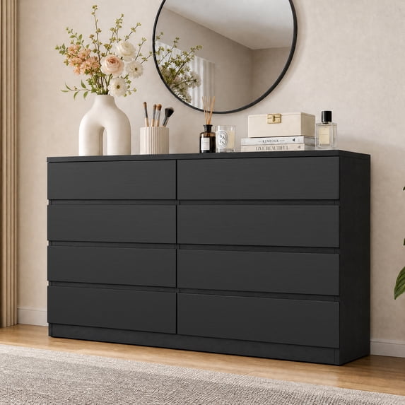 PYY Modern 8-Drawer Dresser for Bedroom – Tall Wooden Chest of Drawers ...