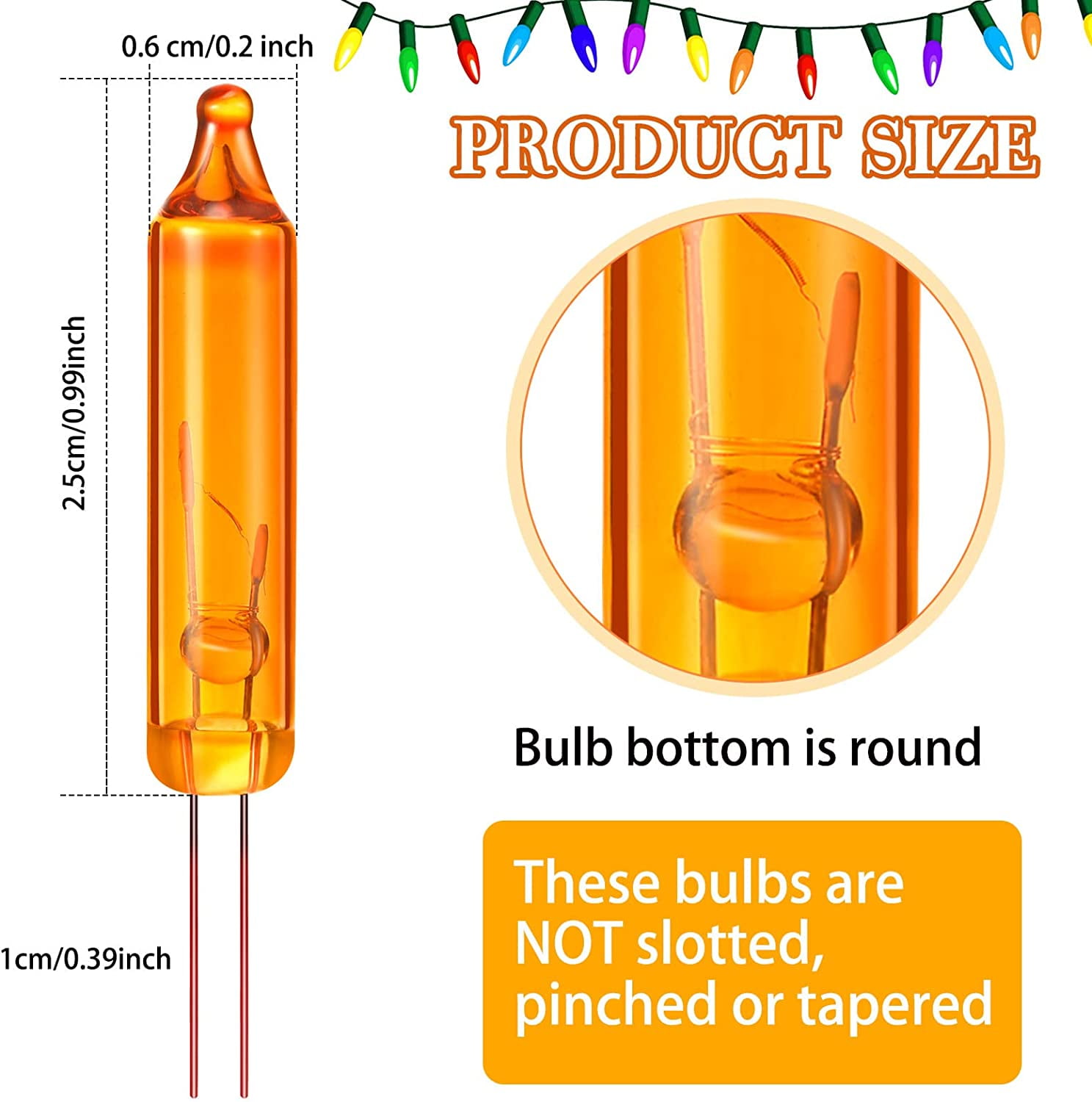PYYAN-100 Count 2.5V Christmas 50/100/150/200 Count Mini Incandescent ...