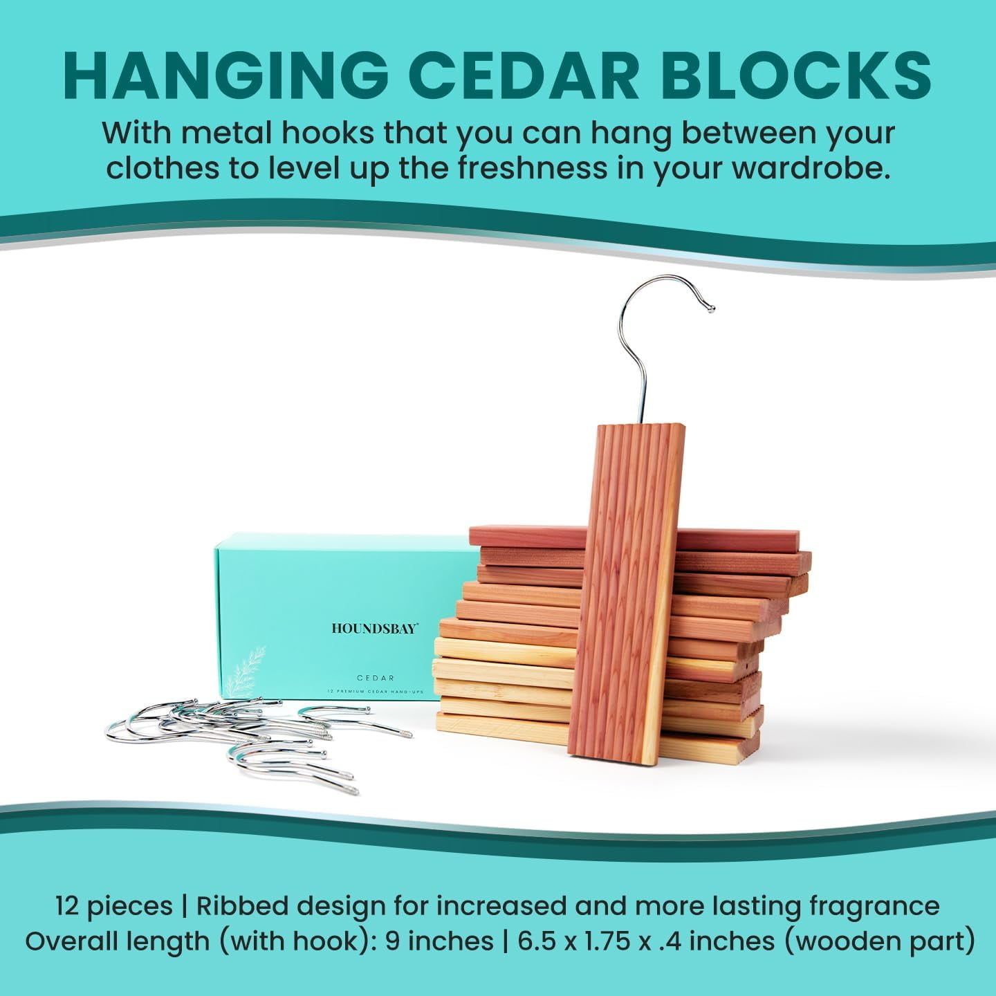 PYYAN-12 Hanging Cedar Blocks for Clothes Storage -Cedar Hangers for ...