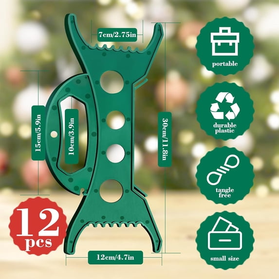 PYYAN-12 Pack Christmas Light Storage Holder All Purpose Holiday Reels ...