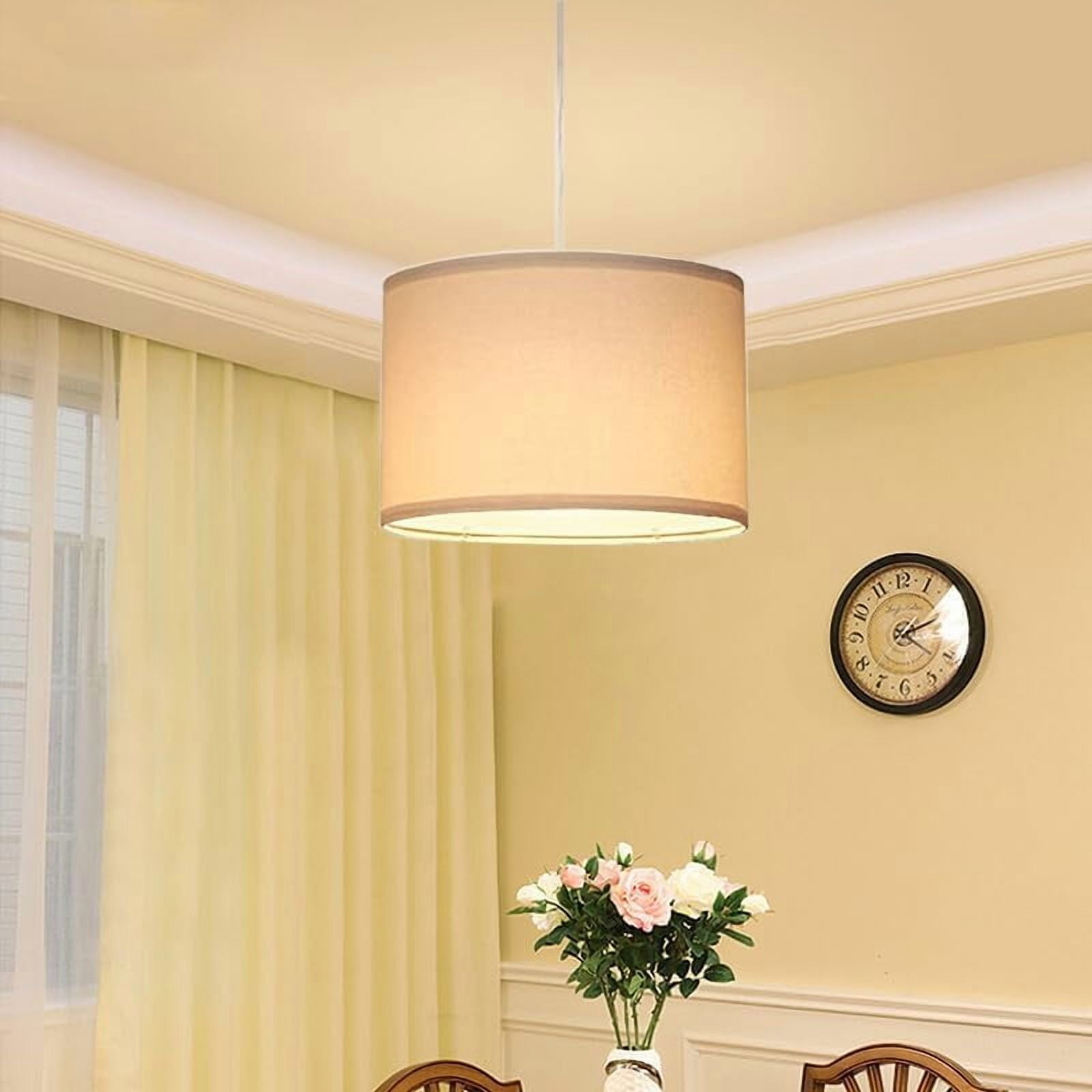 PYYAN-15FT Plug in Hanging Lamp with Switch, Flaxen Pendant Light with ...