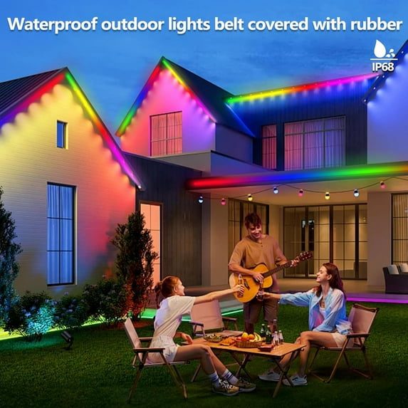 PYYAN-16.4FT Outdoor LED Strip Light Waterproof,IP68 Outside RGB+IC ...