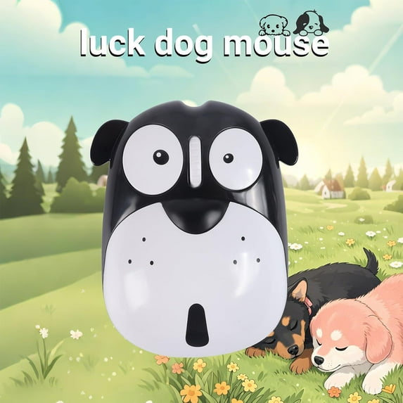 PYYAN-2.4G Cute Dog Rechargeable Silent Wireless Mouse - Energy-Saving ...