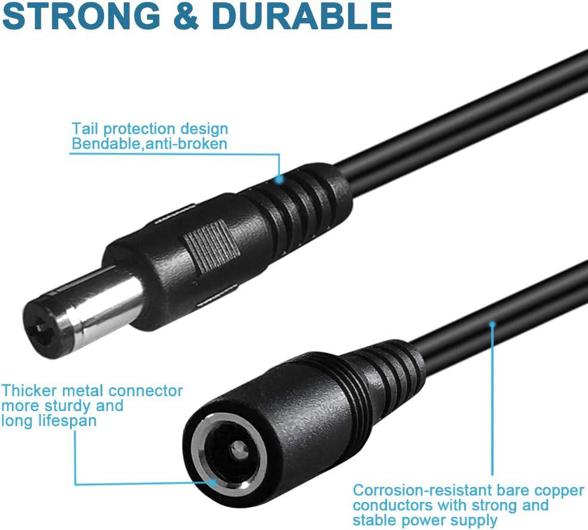 PYYAN-2-Pack 20FT DC Power Extension Cord 5.5mm x 2.1mm,12v DC Power ...