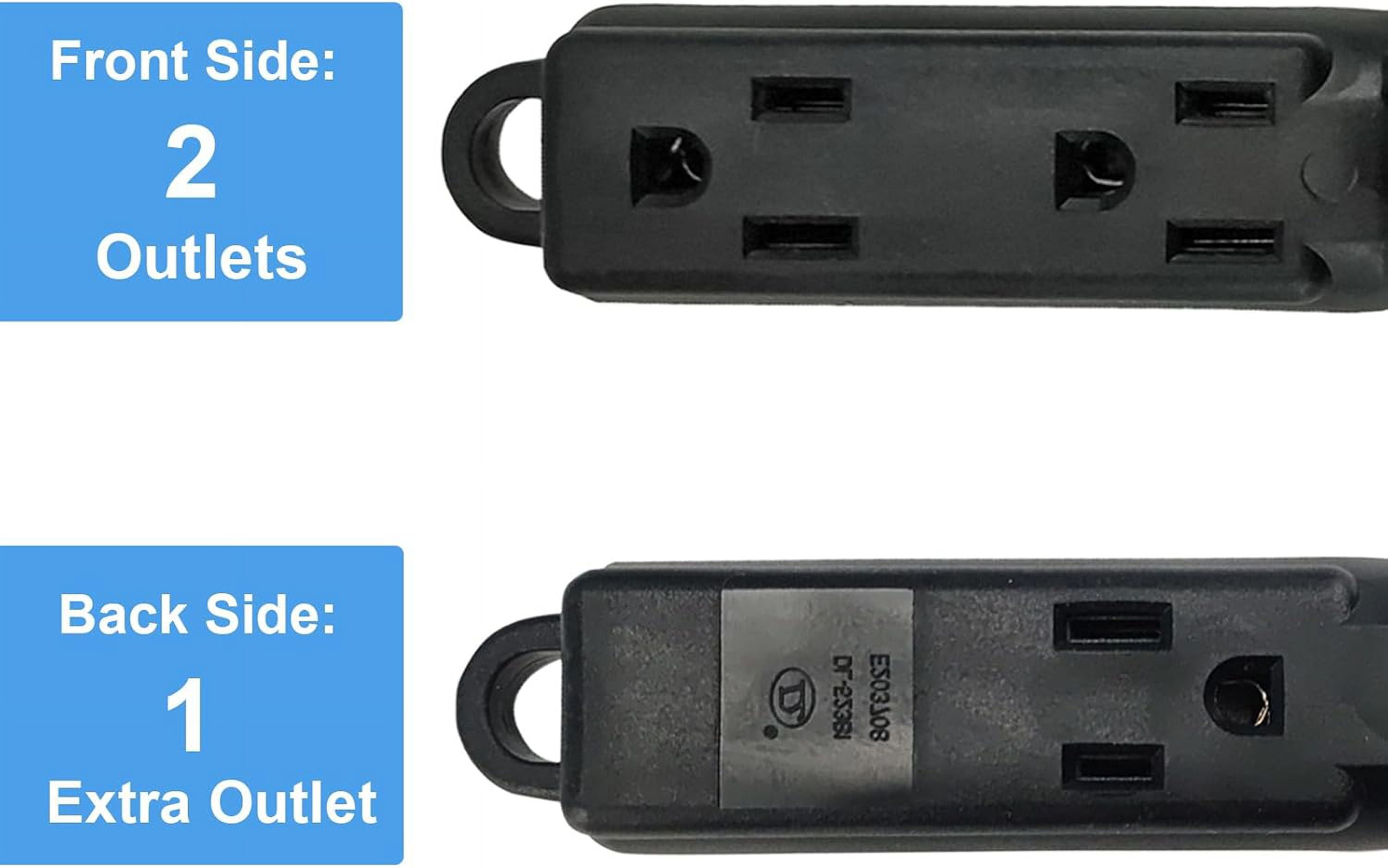 PYYAN-2 Pack 3 FT Extension Cord, 16 AWG 3 Outlet Power Strip, 3 Wire ...