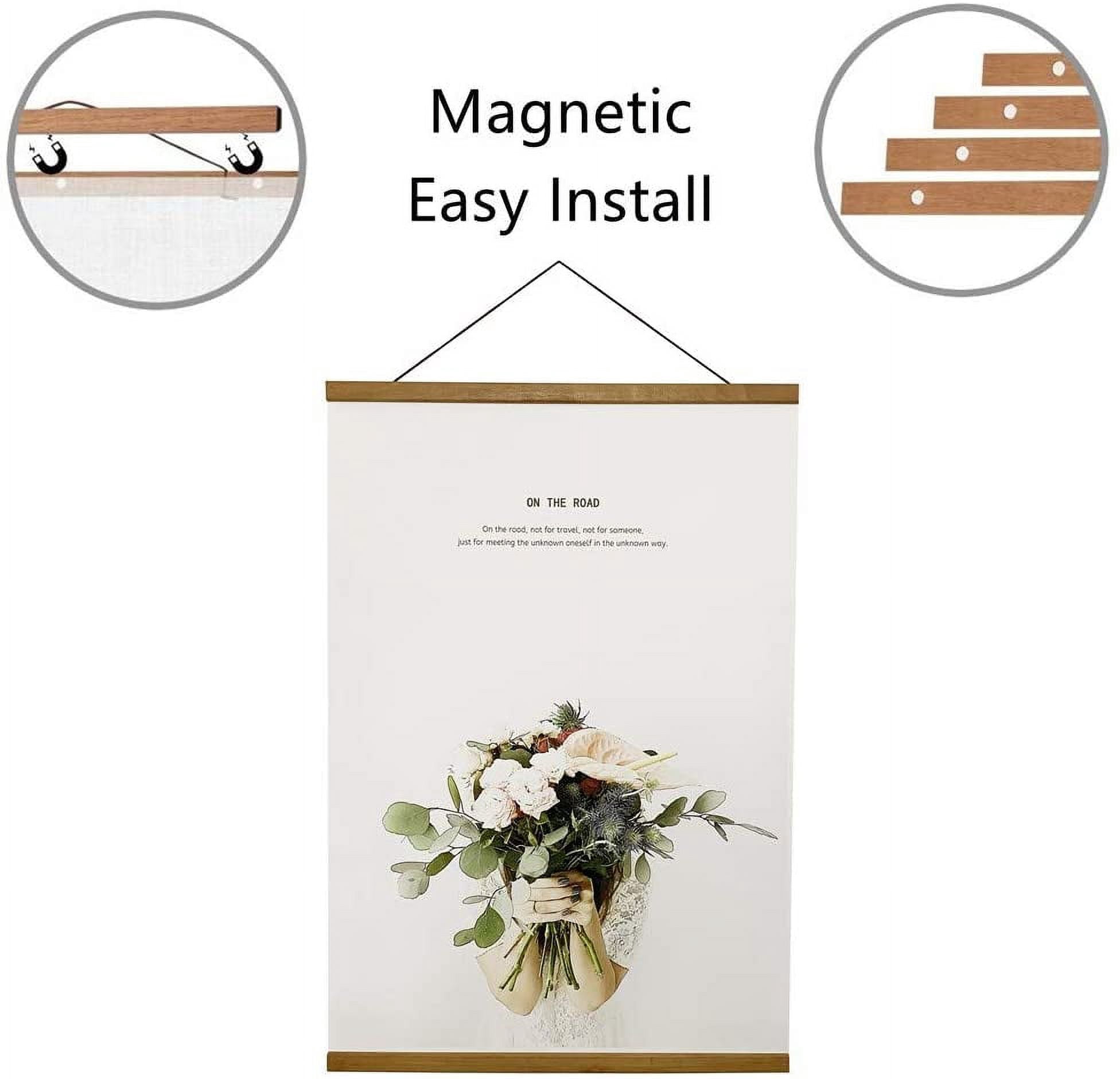 PYYAN-2 Pack Poster Frame,15x21 15x23 15x30 Magnetic Light Wood Wooden ...
