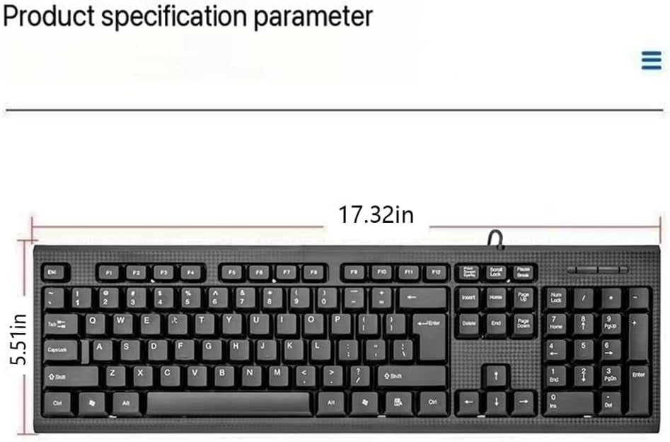 PYYAN-2 Pack Wired Computer Keyboard, Plug Play USB, Large Number Pad ...