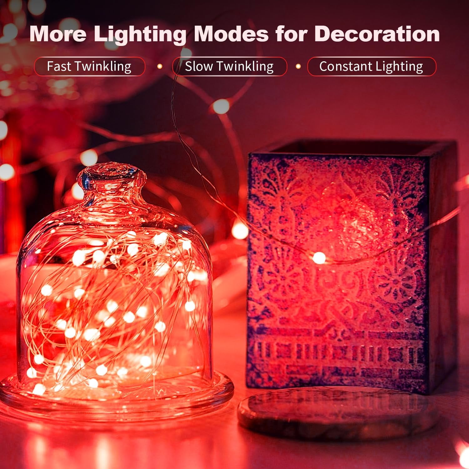 PYYAN-20 Pack LED Fairy Lights Battery Operated,3 Features Blinking ...