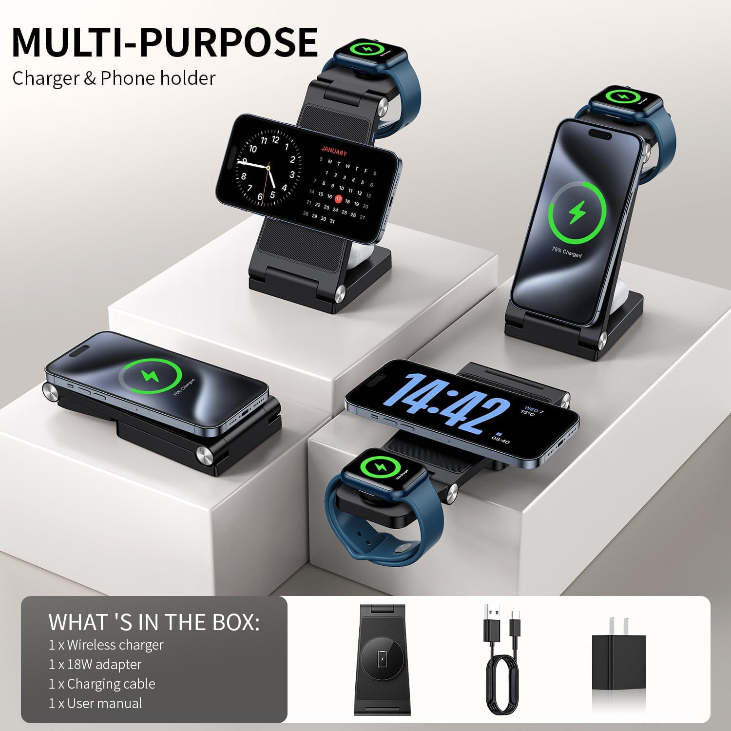 PYYAN-2025 Traveling Wireless Mag-Safe Fast Charging Station,Magnetic 3 ...
