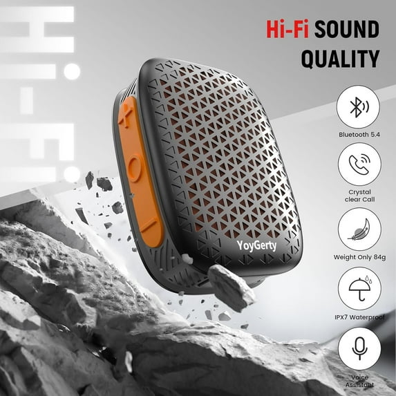 PYYAN-2025 Upgrade Wearable Bluetooth 5.4 Speaker, IPX7 Waterproof Clip ...