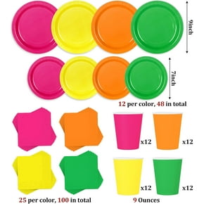 Neon Party Supplies for Colorful Celebrations and Fun Events