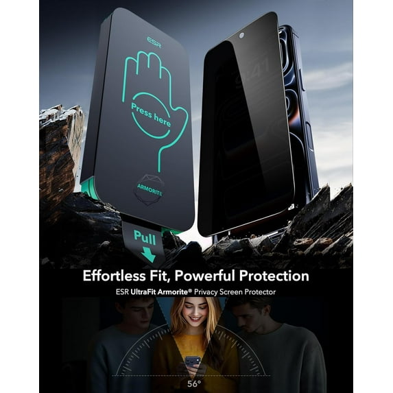 PYYAN-3 Pack 9H+ Glass for iPhone 17 Pro Max Privacy Screen Protector ...