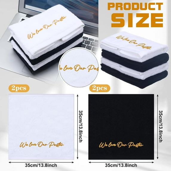 PYYAN-4 Pack 13.8 Inch Pastor Hand Towels Appreciation Month Gifts ...