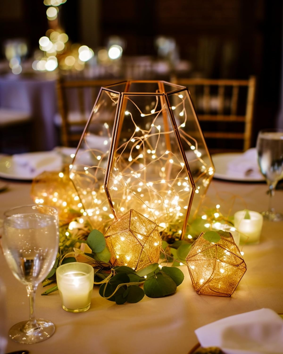 PYYAN-4 Pack 20 Ft 60 LED Fairy Lights Battery Operated Christmas ...