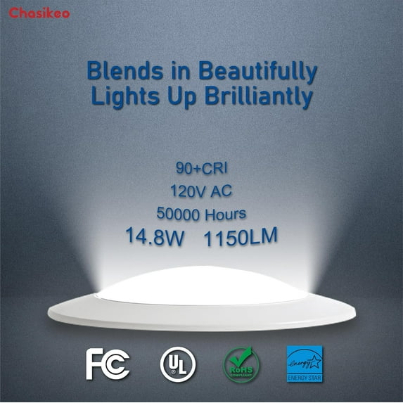 PYYAN-4 Pack 5/6 Inch LED Disk Lights, Dimmable Flush Mount Ceiling ...