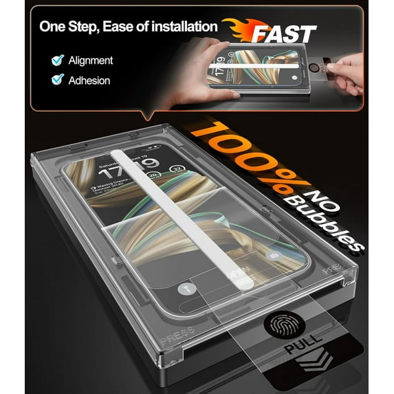 PYYAN--4 Pack for iPhone 16 Pro Max Screen Protector[6.9"] 9H+ Hardness ...