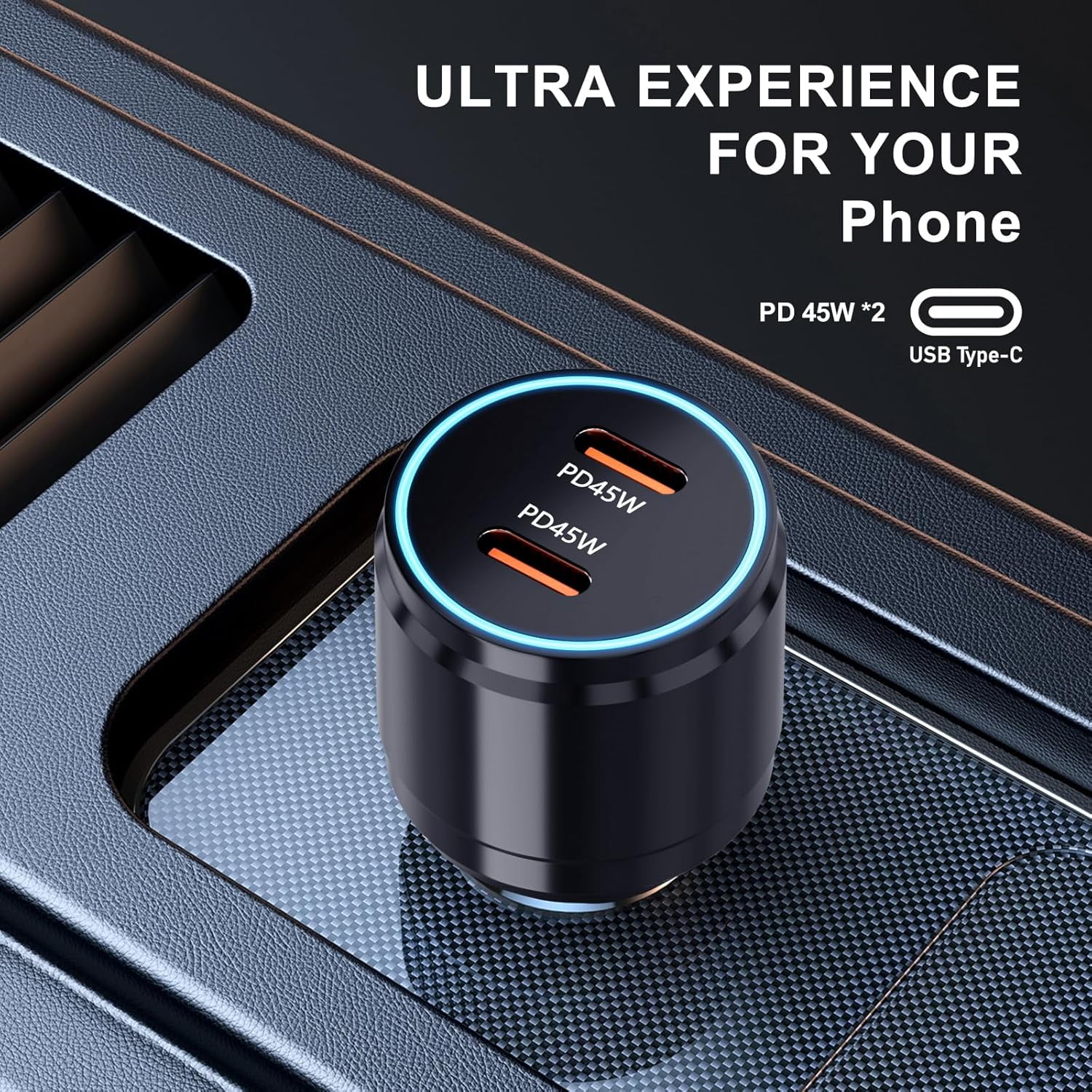 PYYAN-45W USB-C Charger, 45W PPS Super Fast USB-C Wall/Car Charger for ...