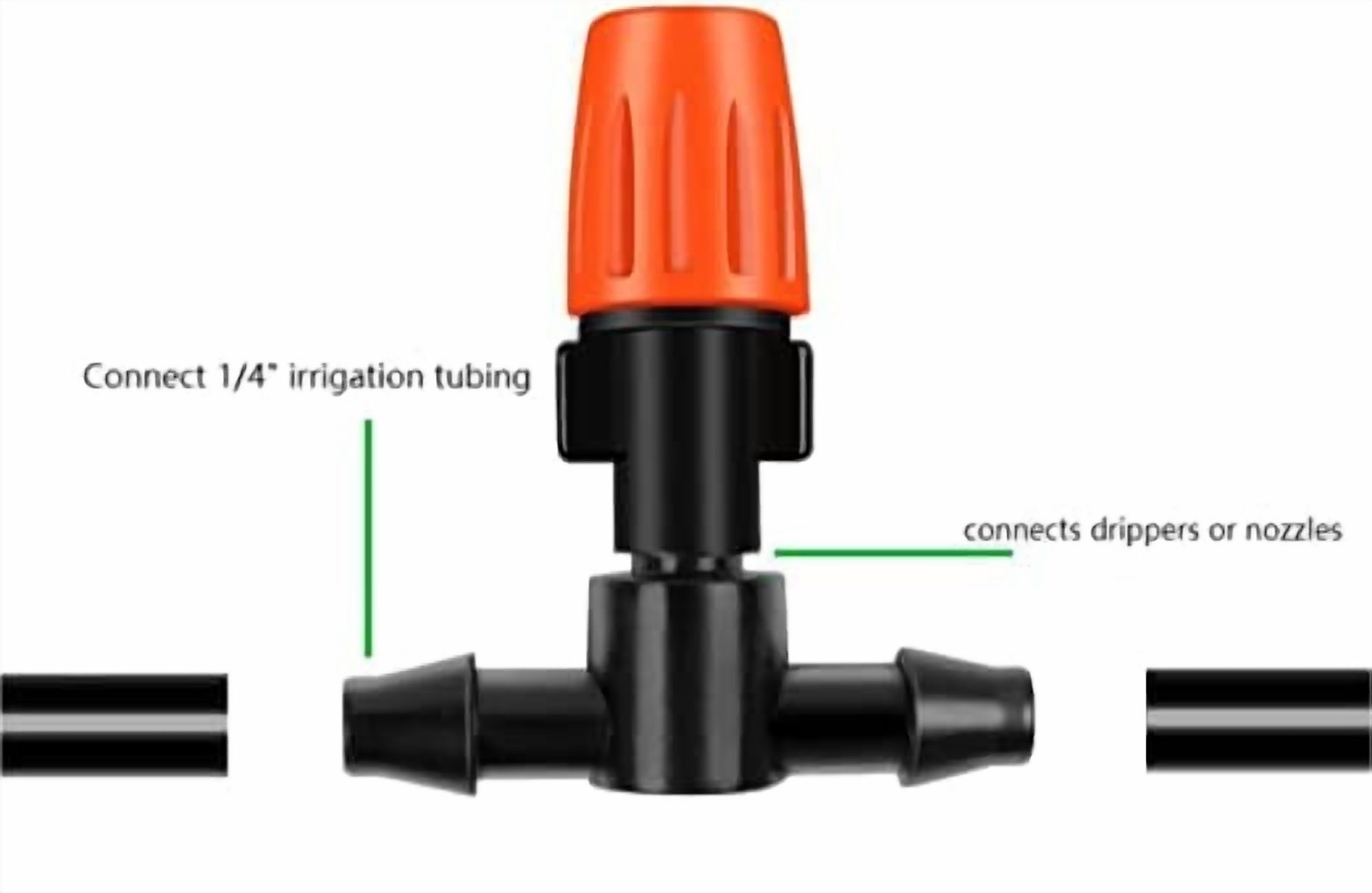 PYYAN-50pcs Garden Irrigation Spray Emitter, Adjustable 360 Degree Flow ...