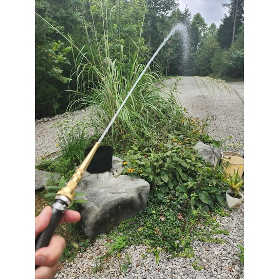 PYYAN-6" Brass Garden Water Hose Nozzle, Jet Stream Hose Nozzle with 3/ ...