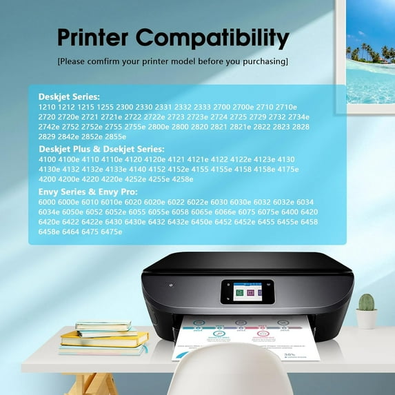 PYYAN-67XL Ink Cartridges Combo Pack Compatible for HP Ink 67 XL Work ...