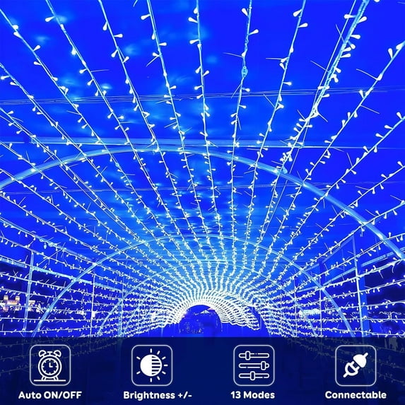 PYYAN-88FT 240LED Extra-Long Connectable String Lights Indoor Outdoor ...