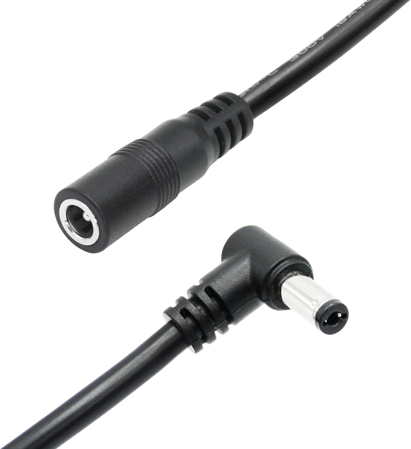 PYYAN-90 Degree DC 5.5mm x 2.1mm Power Extension Cable 16FT, 18AWG ...