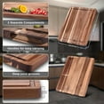 PYYAN-Acacia Wood Cutting Board,16"L x 12"W Non Toxic Wooden Cutting ...