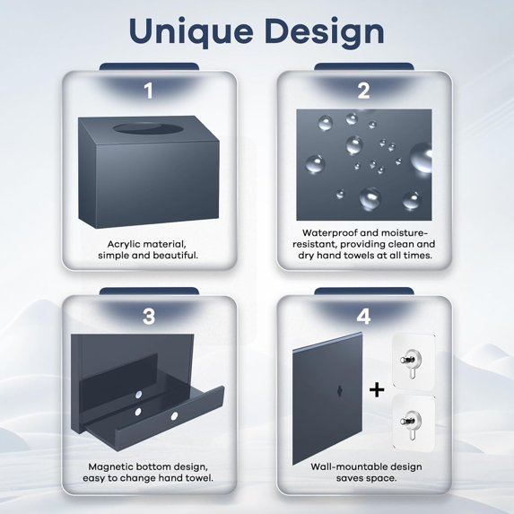 PYYAN-Acrylic Hand Towel Box Cover Compatible with Kleenex Disposable ...