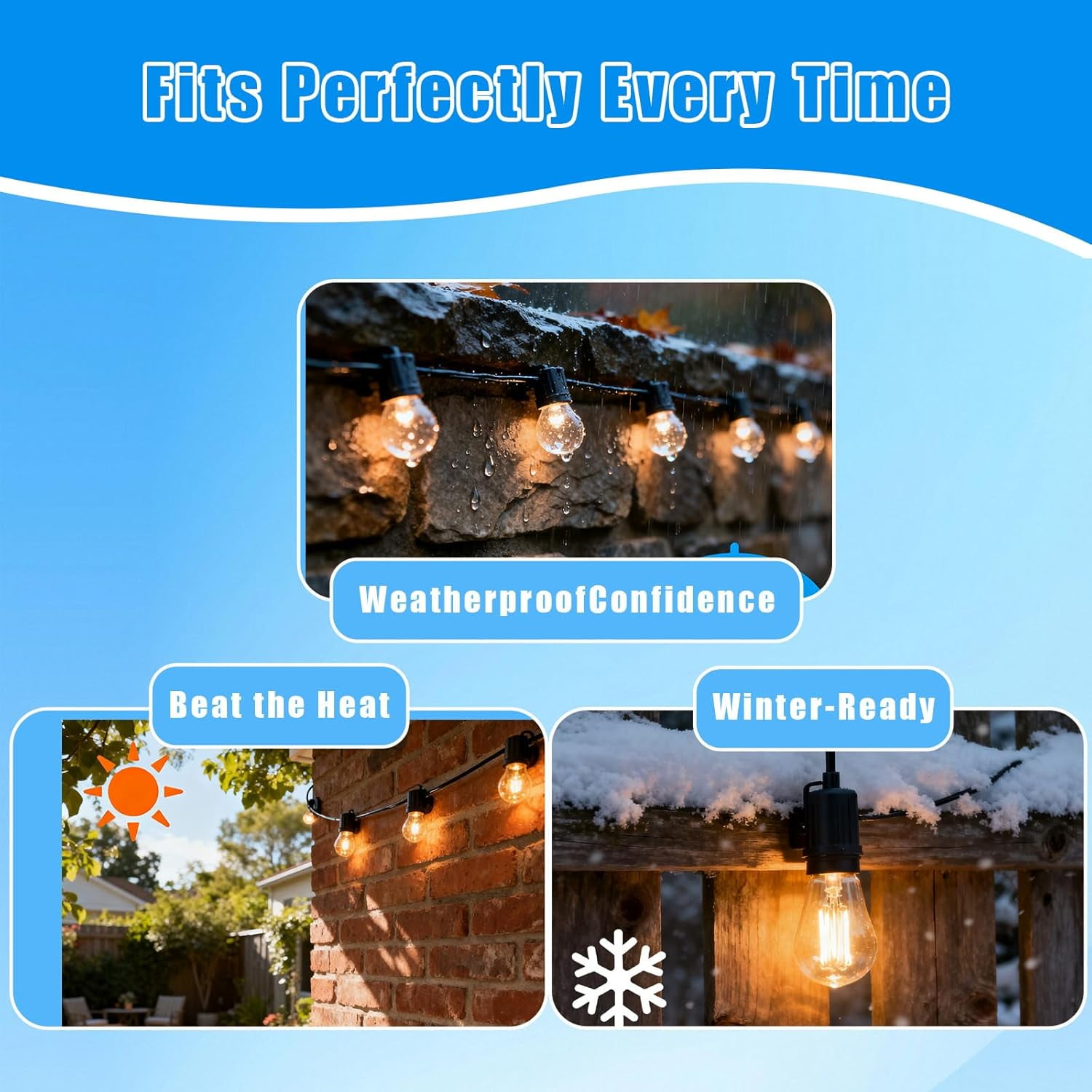 PYYAN-Adjustable Outdoor Light String Hooks for 6-11 inch Concrete ...