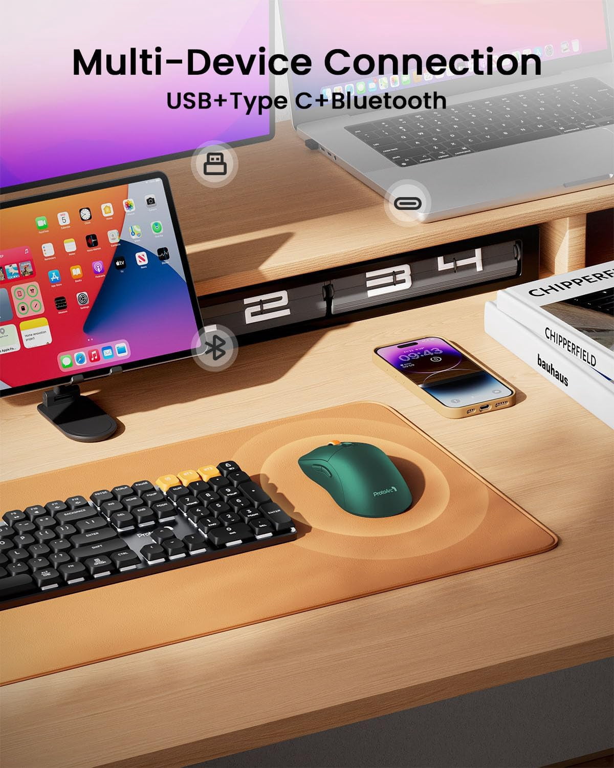 PYYAN-Bluetooth Wireless Mouse, USB C Mouse, EM15 Rechargeable Compact ...