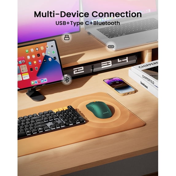 PYYAN-Bluetooth Wireless Mouse, USB C Mouse, EM15 Rechargeable Compact ...