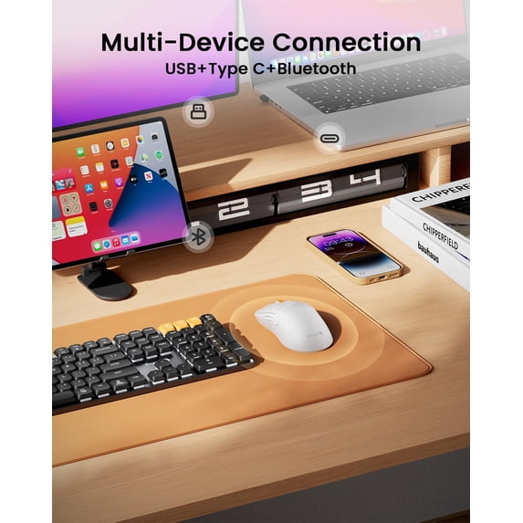 PYYAN-Bluetooth Wireless Mouse, USB C Mouse, EM15 Rechargeable Compact ...