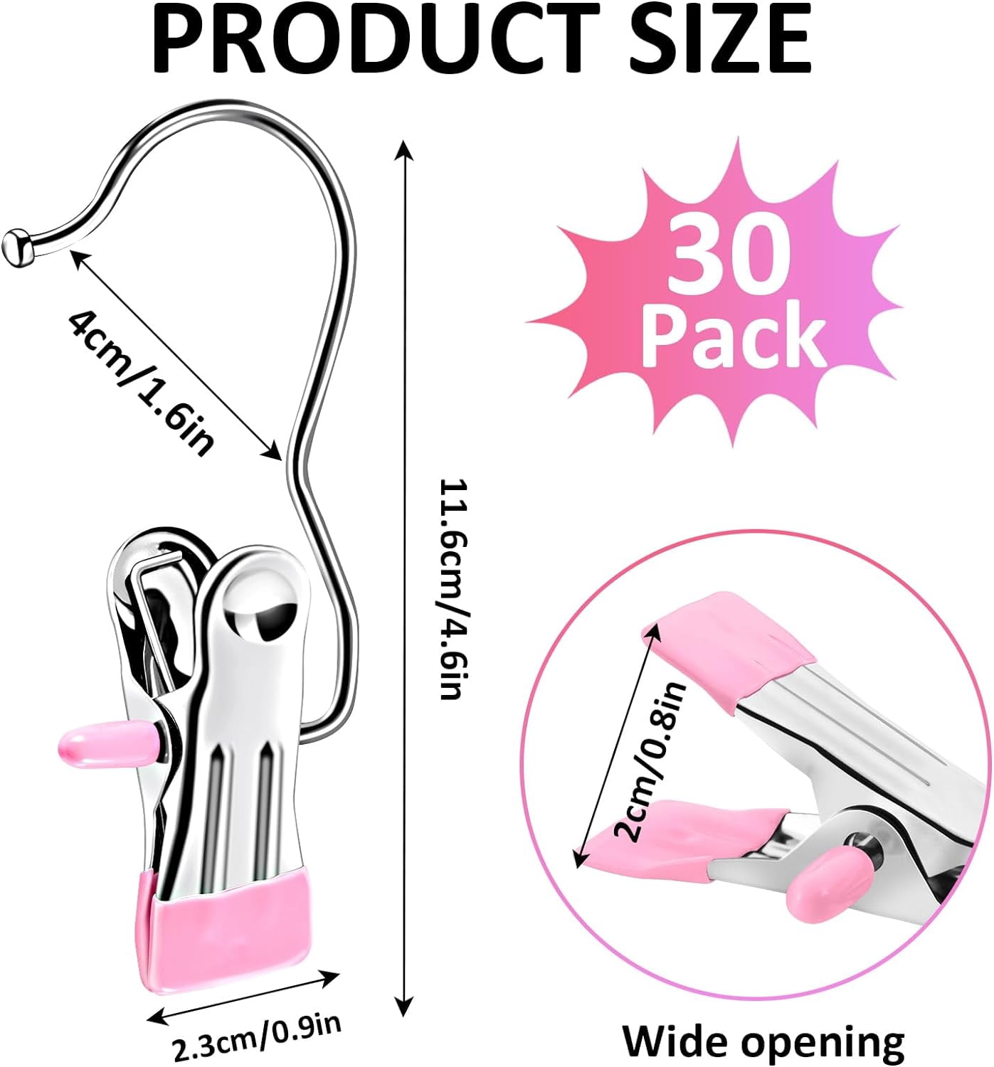 PYYAN-Boot Hangers for Closet,30 Pack Laundry Hooks with Clips ...